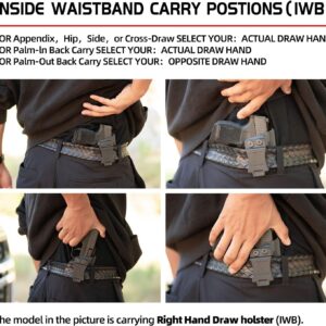 Amberide IWB & OWB KYDEX Holster Fit: Taurus GX4 Pistol, Inside Outside Waistband Concealed Carry, Adjustable Cant & 'Posi-Click' Retention, USA Made by Amberide