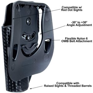 OWB Paddle Holster fits Springfield Echelon (Carbon Fiber, Right-Hand Draw)