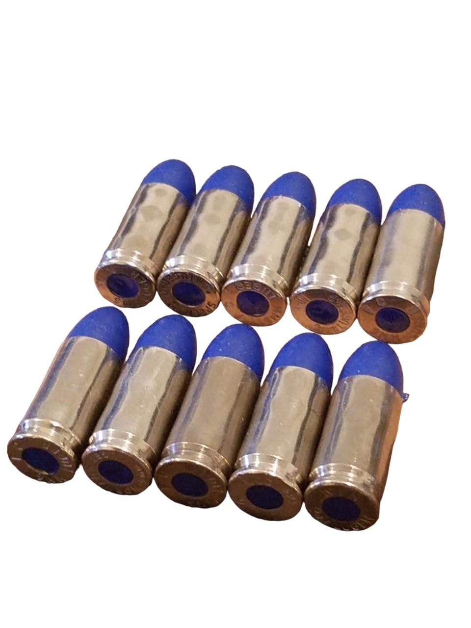 All American Training Rounds 9mm 124gr Dummy Training Snap Caps (Nickel and Blue - Set of 10)