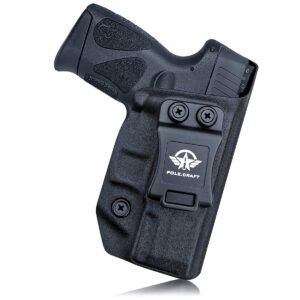 pole.craft taurus g3c and g2c kydex iwb holster for taurus millennium pt111 g2, pt140, and g2s 9mm - right hand, black