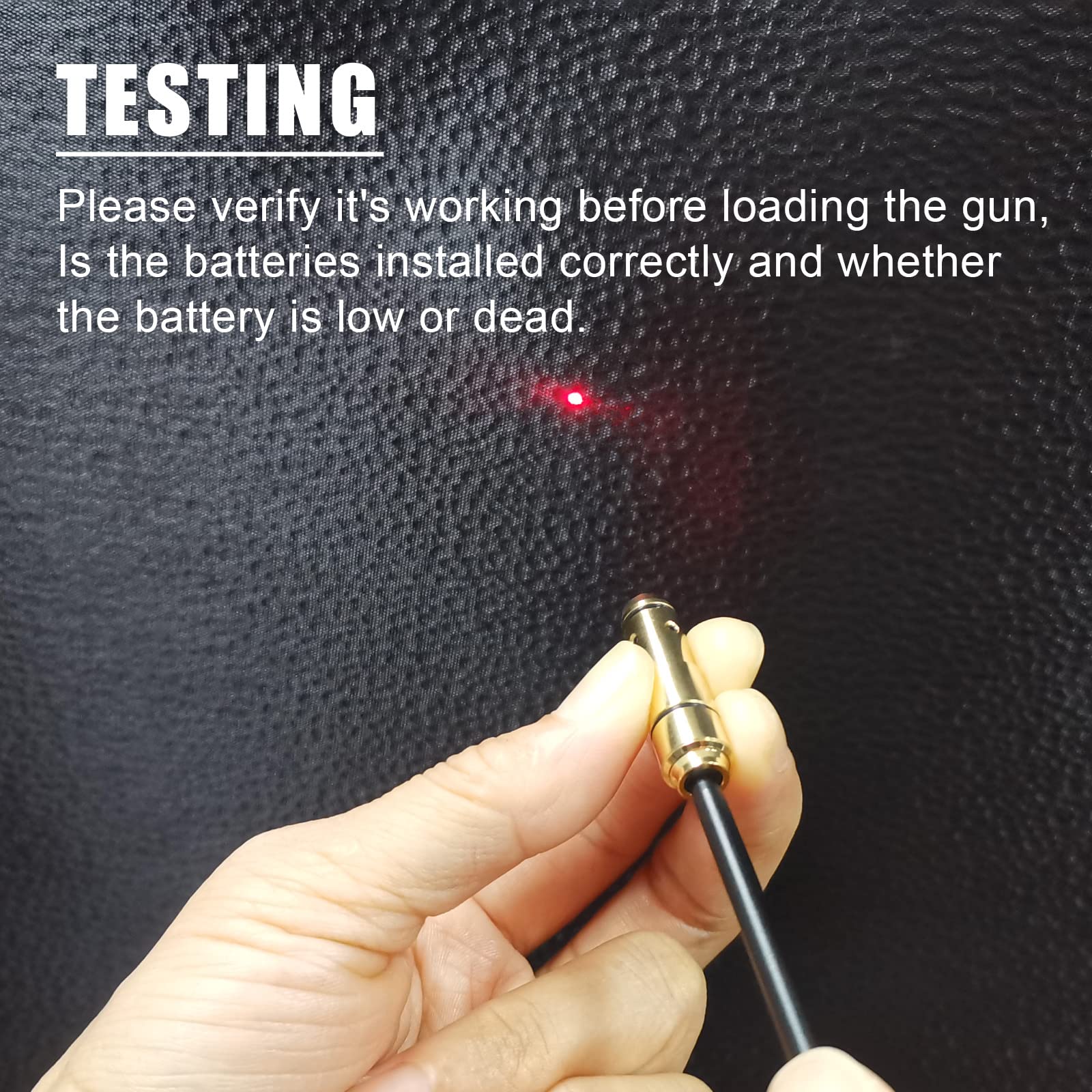 Angeebin Laser Training Cartridge for 45ACP,40S&W,380ACP,9MM Suitable for Dry Fire Training and Boresighting Sight, Red Laser Bullet with Spare Accessories (9mm)