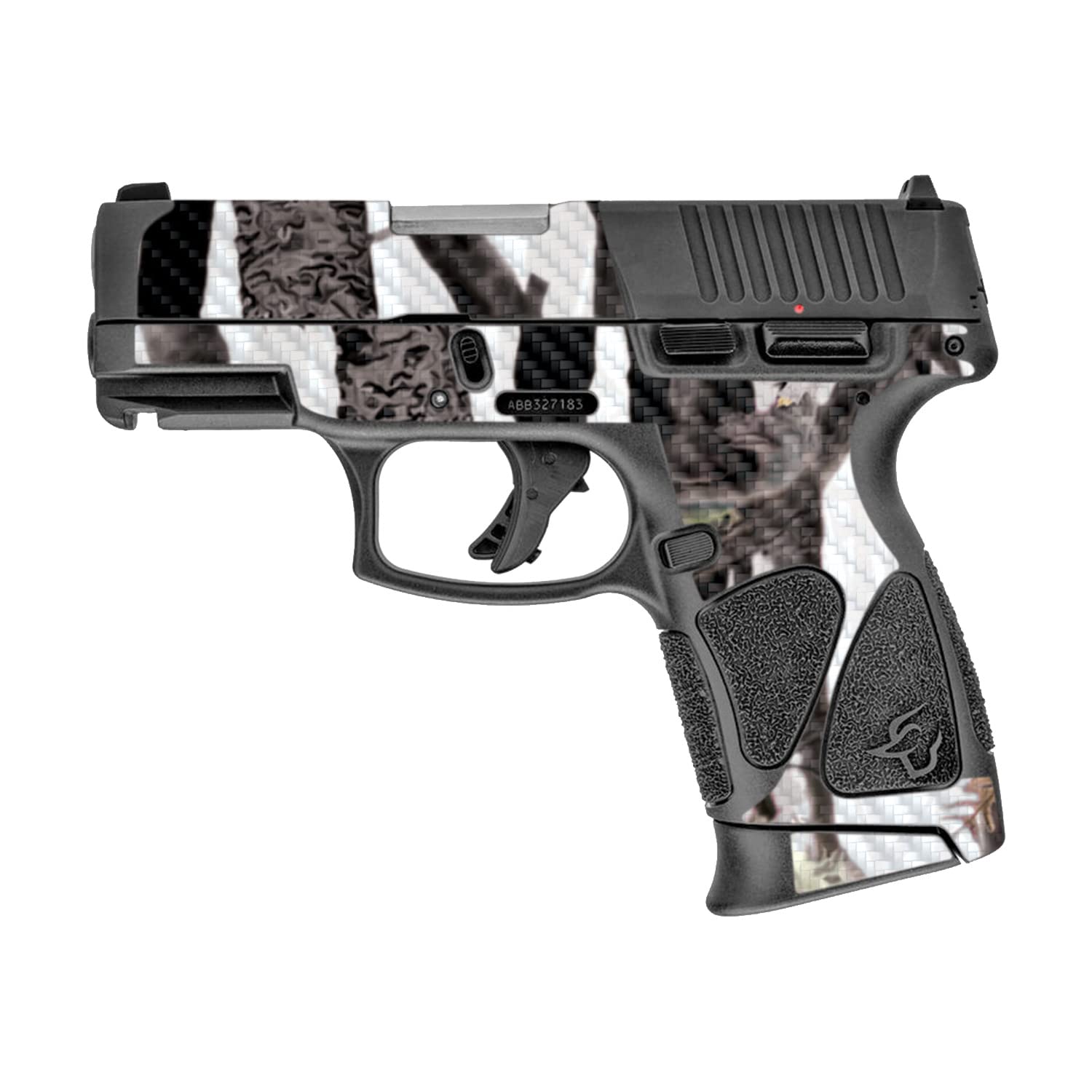 MightySkins Carbon Fiber Skin Compatible with Taurus G3C 9mm Luger - Artic Camo | Protective, Durable Textured Carbon Fiber Finish | Easy to Apply, Remove, and Change Styles | Made in The USA