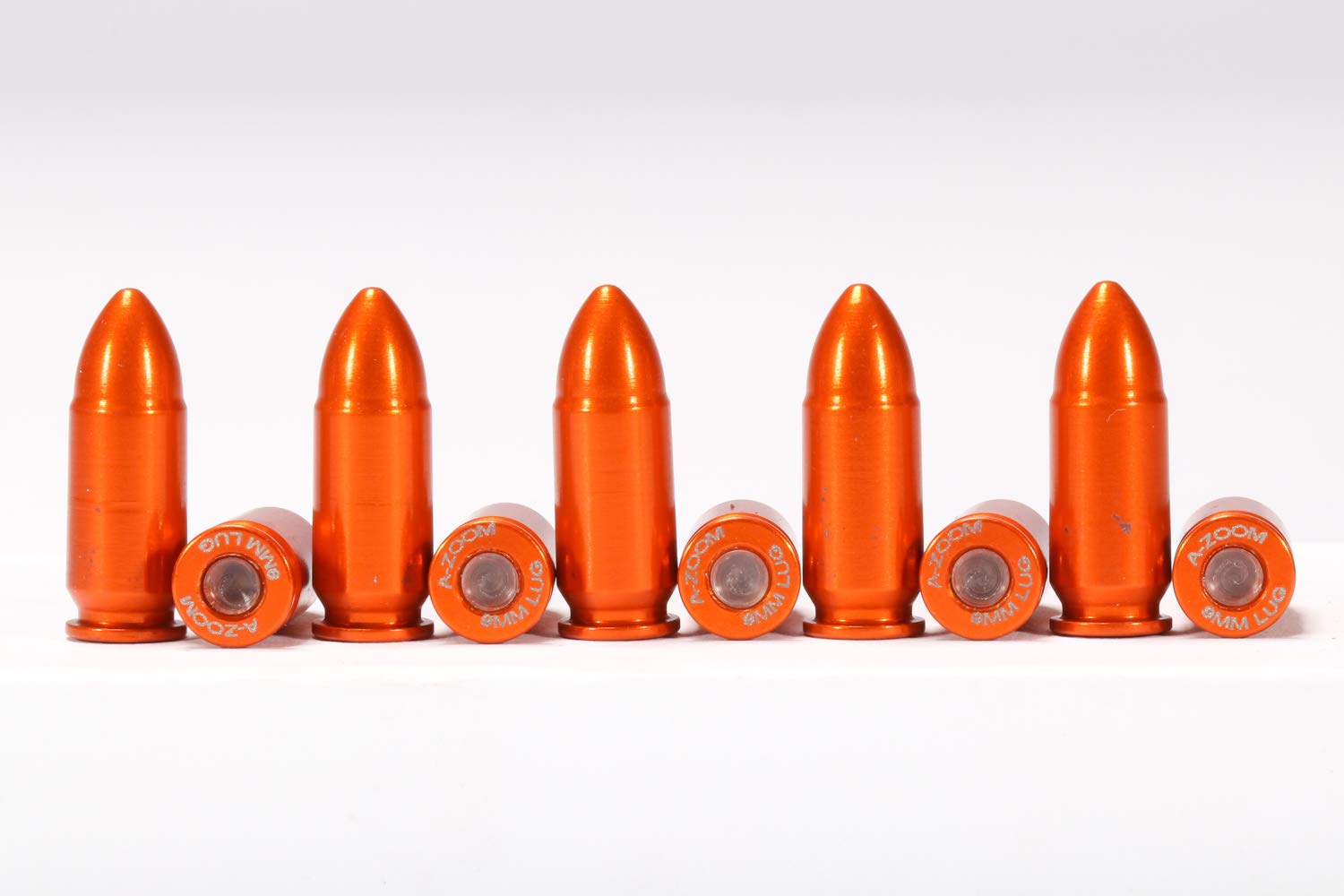 A-ZOOM 12 Gauge SNAP-Cap Orange Training Rounds (5PK) 9MM Luger SNAP Cap Orange Dummy Rounds (10PK, 15416)