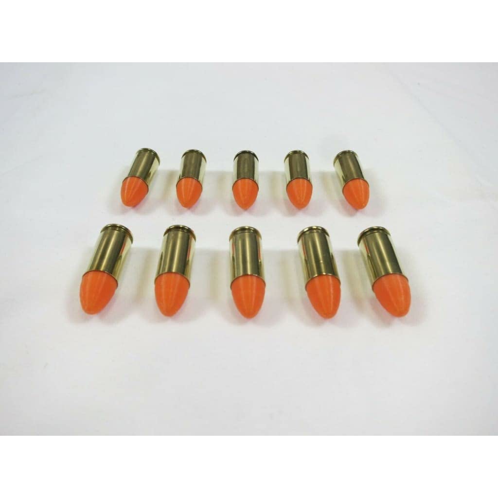 Rogers Shooting School 9mm Dummy Bullet 10 Pack, Orange