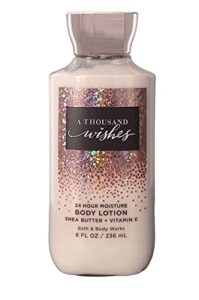 bath and body works a thousand wishes, body lotion 8 oz, e025