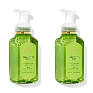 bath and body works eucalyptus mint, gentle foaming hand soap, 8.75 ounce (2-pack)