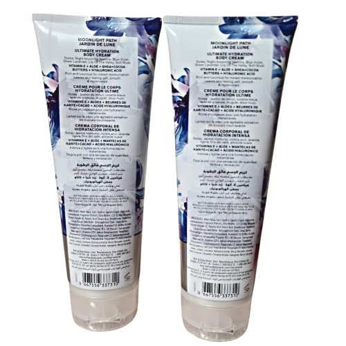 Bath and Body Works 2 Pack Moonlight Path Ultra Shea Body Cream 8 Oz.