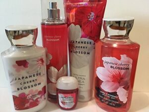 bath & body works japanese cherry blossom lotion ~ cream ~fragrance mist ~ shower gel + small sanitizing hand gel lot of 5