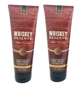 bath & body works men's whiskey reserve ultra shea cream 8 oz 2 pack - ultimate hydration, 16 ounce