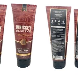 Bath & Body Works Men's Whiskey Reserve Ultra Shea Cream 8 Oz 2 Pack - Ultimate Hydration, 16 Ounce