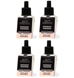 bath & body works wallflowers fragrance refill 0.8 oz 4 pack (mahogany teakwood)