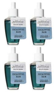 bath and body works 4 pack rose water & ivy wallflowers fragrance refill. 0.8 fl oz.