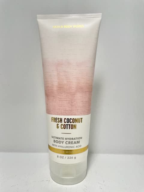 Bath and Body Works Fresh Coconut and Cotton Ultimate Hydration Body Cream 8 Ounce Full Size