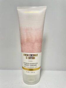 bath and body works fresh coconut and cotton ultimate hydration body cream 8 ounce full size