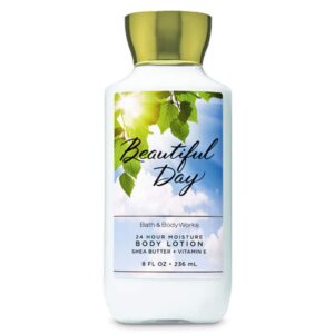 bath & body works beautiful day 2019 edition 24 hour moisture super smooth body lotion with shea butter, coconut oil and vitamin e 8 fl oz / 236 ml