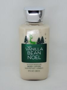 bath and body works body care - vanilla bean noel - 24 hour moisture body lotion w/shea butter + vitamin e - full size 8 fl oz