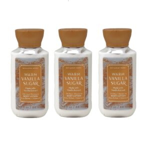 bath & body works warm vanilla sugar body lotion 3 piece travel size.