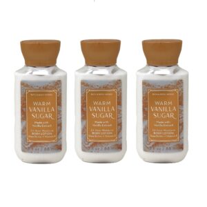 Bath & Body Works Warm Vanilla Sugar Body Lotion 3 Piece Travel Size.