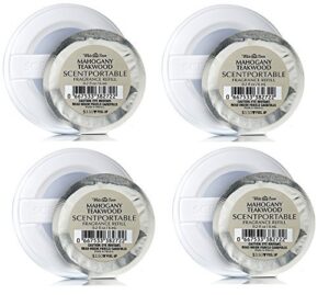 bath & body works mahogany teakwood scentportable bundle of 4 refill discs