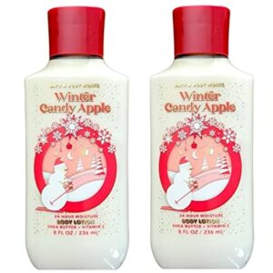 Bath and Body Works Winter Candy Apple Super Smooth Body Lotion 8 Oz -2 Pack (Winter Candy Apple)