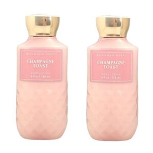 Bath and Body Works Super Smooth Body Lotion Sets Gift For Women 8 Oz -2 Pack (Champange Toast)