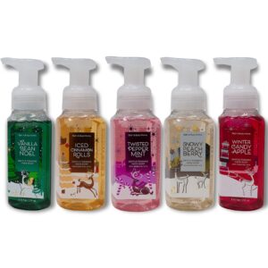 bath and body works holiday traditions gentle foaming hand soap (set of 5)