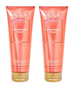 bath and body works 2 pack champagne toast ultra shea body cream 8 oz.