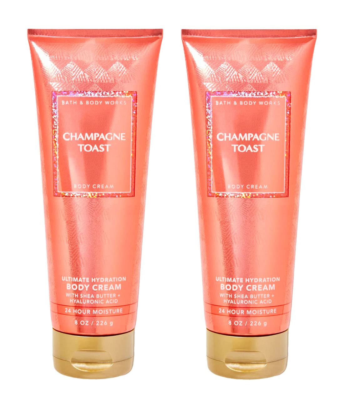 Bath and Body Works 2 Pack Champagne Toast Ultra Shea Body Cream 8 Oz.