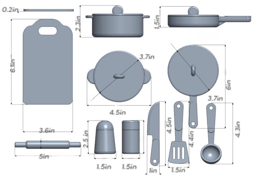 Educational kids kitchen silicone pretned toys 9 pcs, play kitchen accesories set with cookware,utensils,pots, seasoning bottles for Children, role play kitchen toy -safe and easy clean