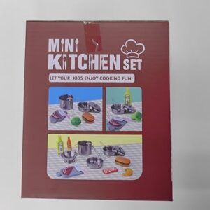 Shimirth 37PCS Pretend Play Kitchen Accessories, Kids Kitchen Playset Stainless Steel Play Pots and Pans Sets for Kids, Apron & Chef Hat, Cooking Utensils, Play Food, Kitchen Toys, Gift for Boys Girls