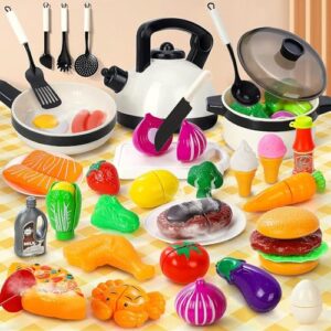 STEAM Life Kids Play Kitchen Accessories, Play Food Sets for Kids Kitchen, Kids Pots and Pans Set, Kitchen Toys, Toy Kitchen Accessories, Toy Kitchen Sets, Kids Kitchen Accessories, Cooking Set Kids