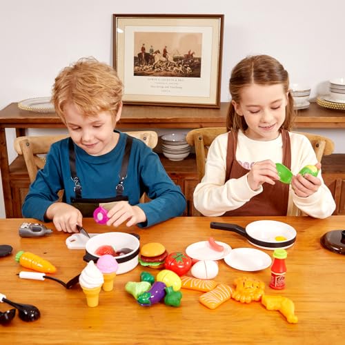 STEAM Life Kids Play Kitchen Accessories, Play Food Sets for Kids Kitchen, Kids Pots and Pans Set, Kitchen Toys, Toy Kitchen Accessories, Toy Kitchen Sets, Kids Kitchen Accessories, Cooking Set Kids