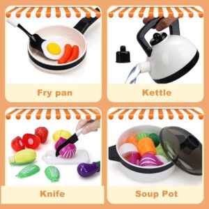 STEAM Life Kids Play Kitchen Accessories, Play Food Sets for Kids Kitchen, Kids Pots and Pans Set, Kitchen Toys, Toy Kitchen Accessories, Toy Kitchen Sets, Kids Kitchen Accessories, Cooking Set Kids