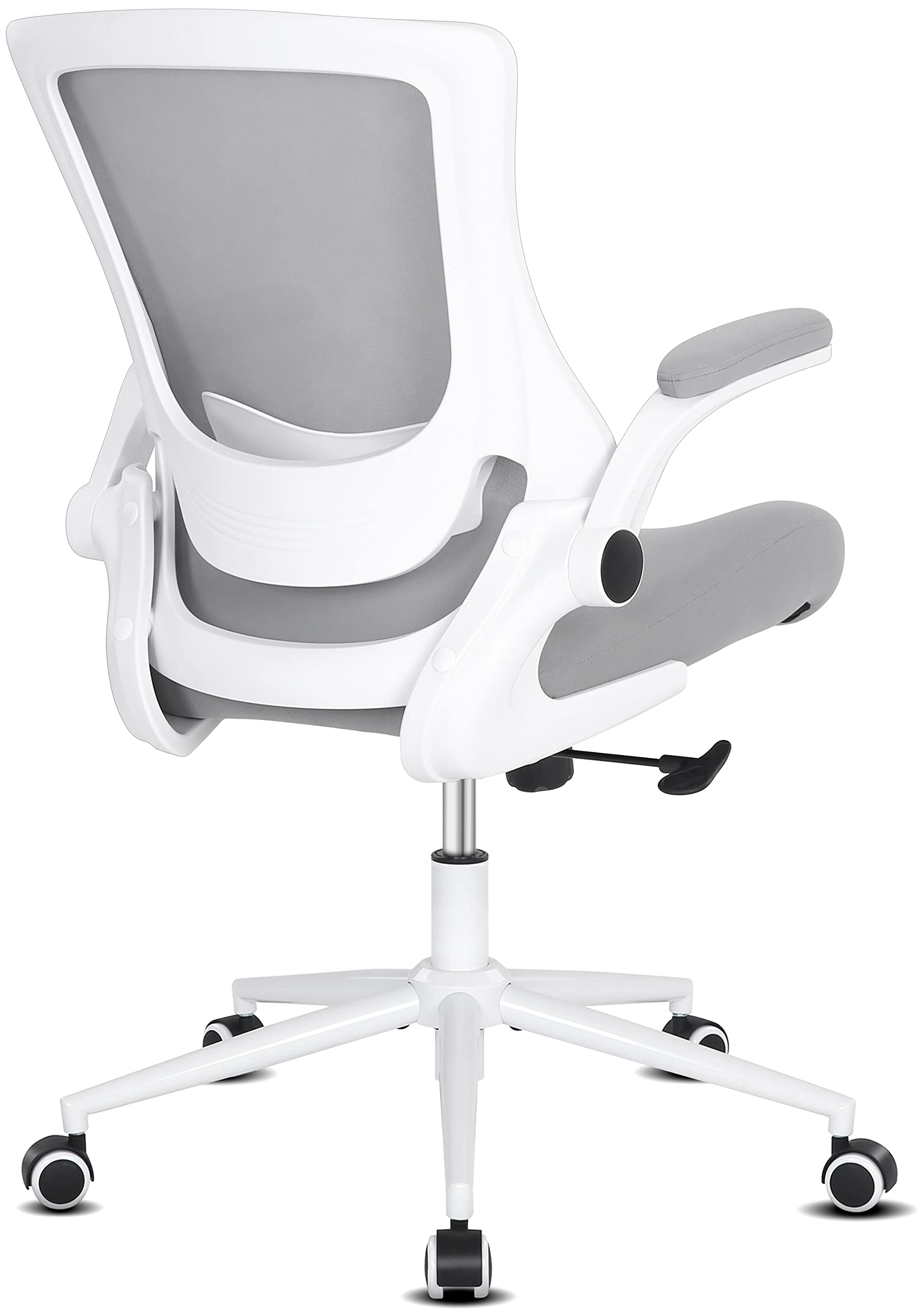 Misolant Desk Chair, Mesh Office Chair, Ergo Chair, Ergonomic Office Chair with Adjustable Lumbar Support and Height, Office Desk Chair 360°Swivel Office Chair (Light Gray)