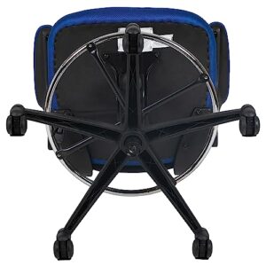 Flash Furniture Kelista Mid-Back Swivel Office Chair with Adjustable Seat Height, Ergonomic Mesh Desk Chair with Flip-Up Armrests, Blue