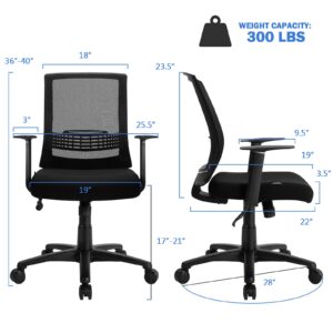 Giantex Ergonomic Mesh Executive Office Chair with Adjustable Lumbar Support, Swivel Managerial Chair with Rocking Function, High-Back Computer Chair, Home Office Desk Chair