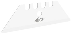 slice 10524 ceramic utility blades (rounded-tip), finger-friendly, safe to touch, strong, durable, last 11 times longer than metal, multiple tool compatibility (2 blades)