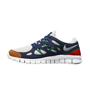 nike men's free run 2 running shoes, phantom/white-malachite, 9