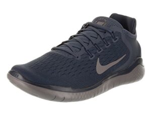 nike men's free rn 2018 running shoes (8, navy/grey)