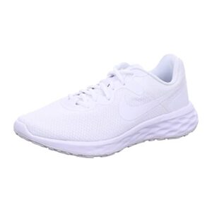 nike revolution 6 nn mens running shoes, white/white-white, 9 m us