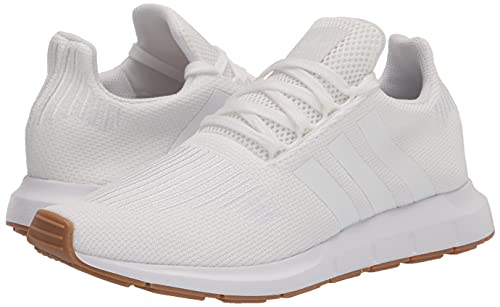 adidas Men's Swift Running Shoe, White/White/Gum, 10