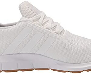 adidas Men's Swift Running Shoe, White/White/Gum, 10