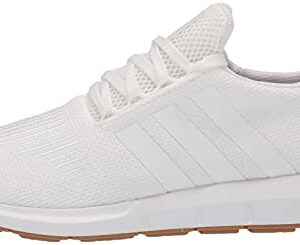 adidas Men's Swift Running Shoe, White/White/Gum, 10