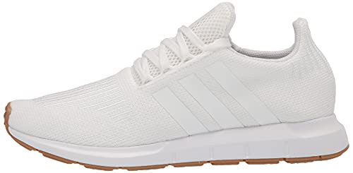 adidas Men's Swift Running Shoe, White/White/Gum, 10