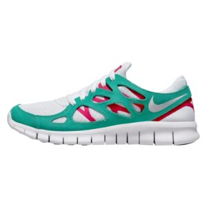 nike mens free run 2 shoes, white/white-wash teal, 12