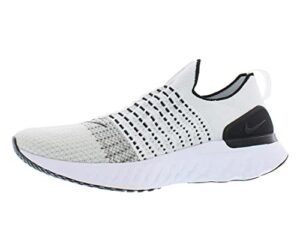 nike men's react phantom flyknit 2 running shoes white | gray size 11