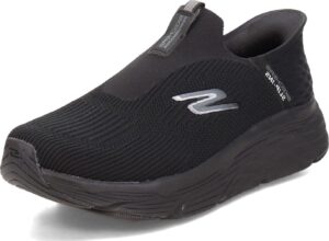 skechers men's max cushioning slip-ins-athletic slip-on running walking shoes with memory foam sneaker, black, 10.5