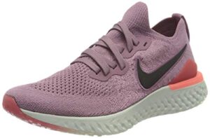 nike women's epic react flyknit 2 running shoe, pink plum chalk 500, 8