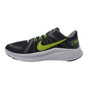 nike men's quest 4 platform running shoes, black/volt-dk smoke grey, 8.5 m us