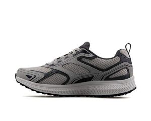 skechers mens go run consistent - performance running & walking shoe sneaker, grey/navy, 10.5 x-wide us